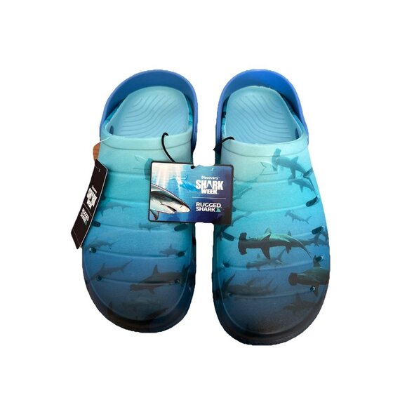 Rugged Shark | Shoes | Discovery Rugged Shark Shark Week Clogs Sandals ...